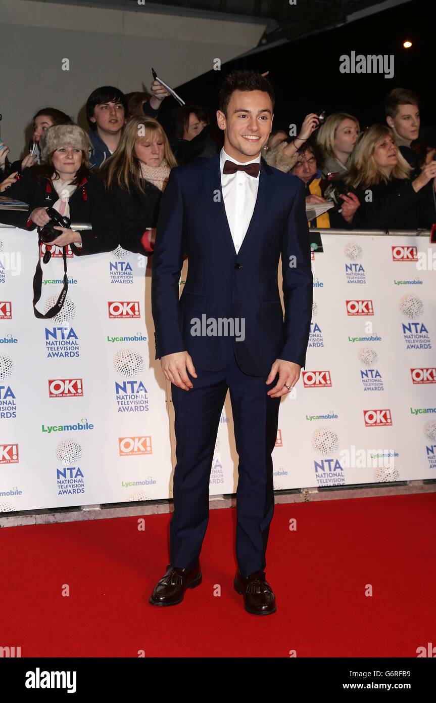 National Television Awards 2014 - Arrivals - London. Tom Daley arriving ...