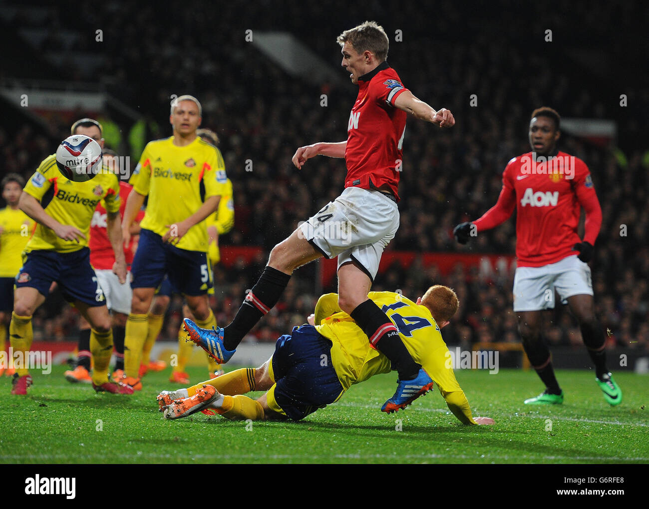Goal post old trafford hi-res stock photography and images - Alamy