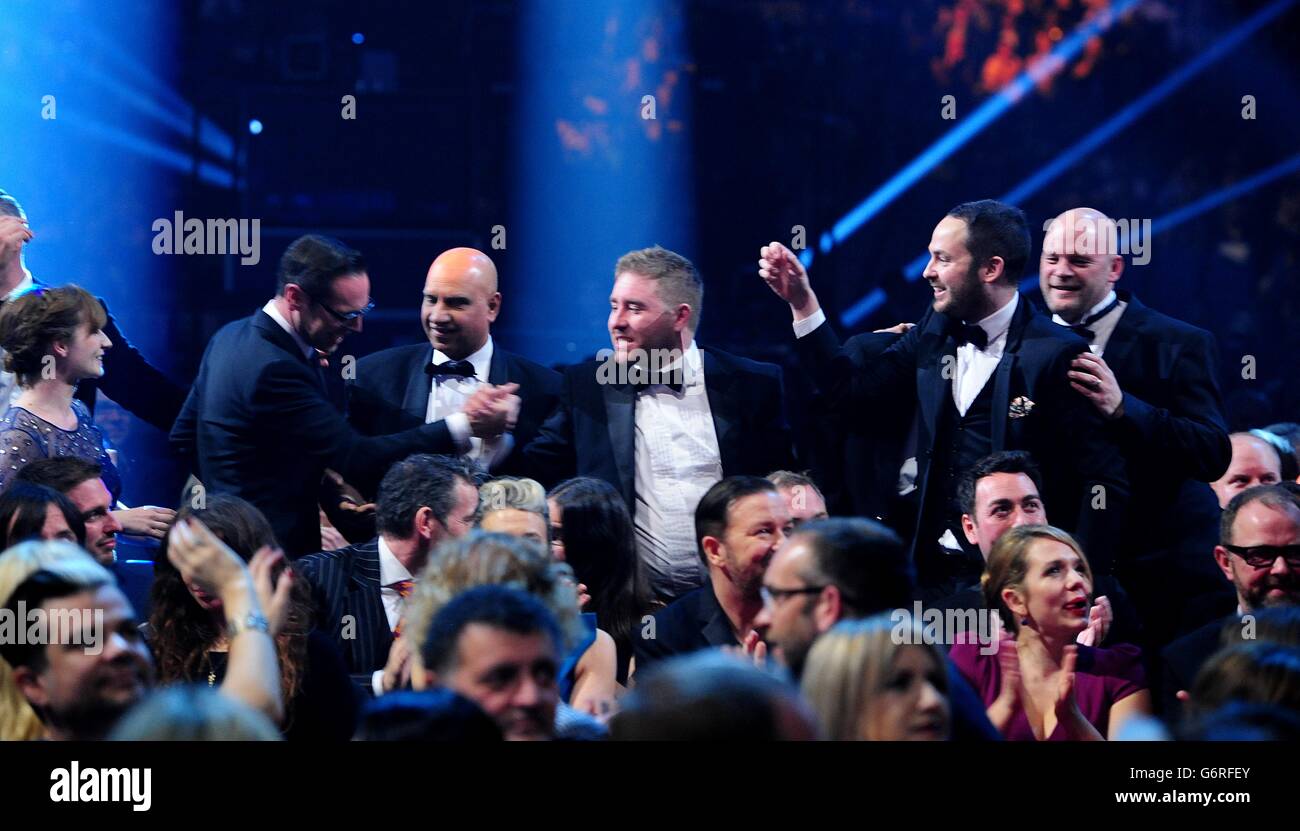 Cast members from Educating Yorkshire celebrate winning the best ...