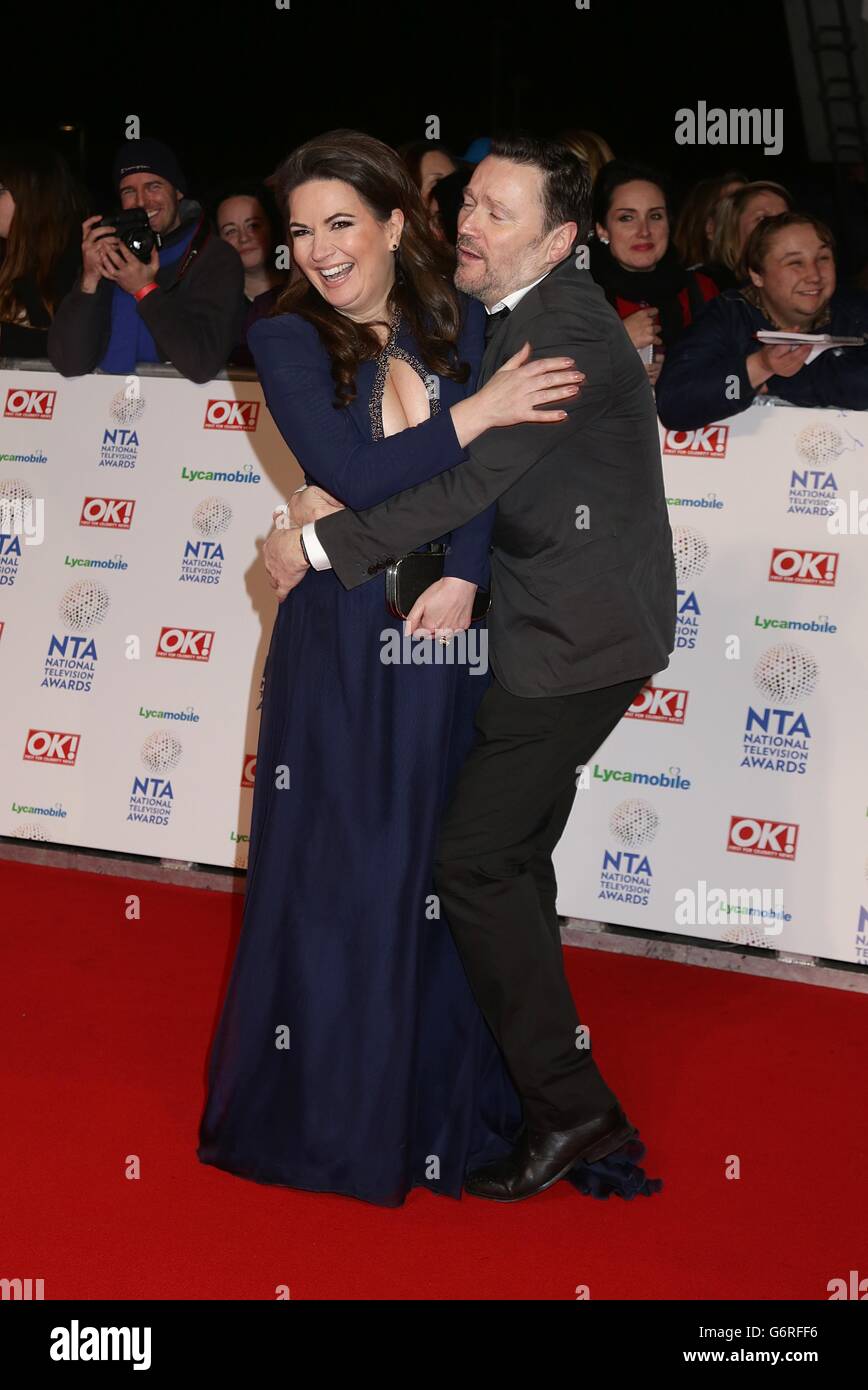 Debbie rush ian puleston davies arriving 2014 national television o2 ...
