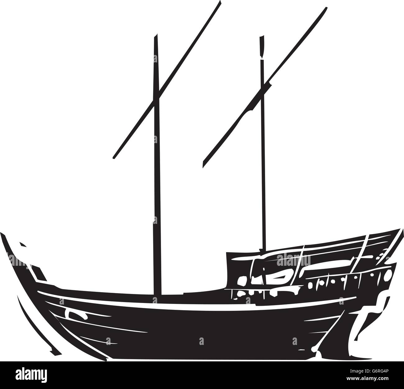 Traditional wooden dhow Stock Vector Images - Alamy