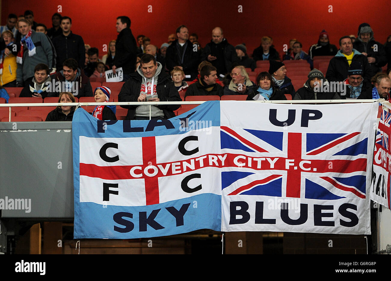 Coventry city fans with their banner hi-res stock photography and ...