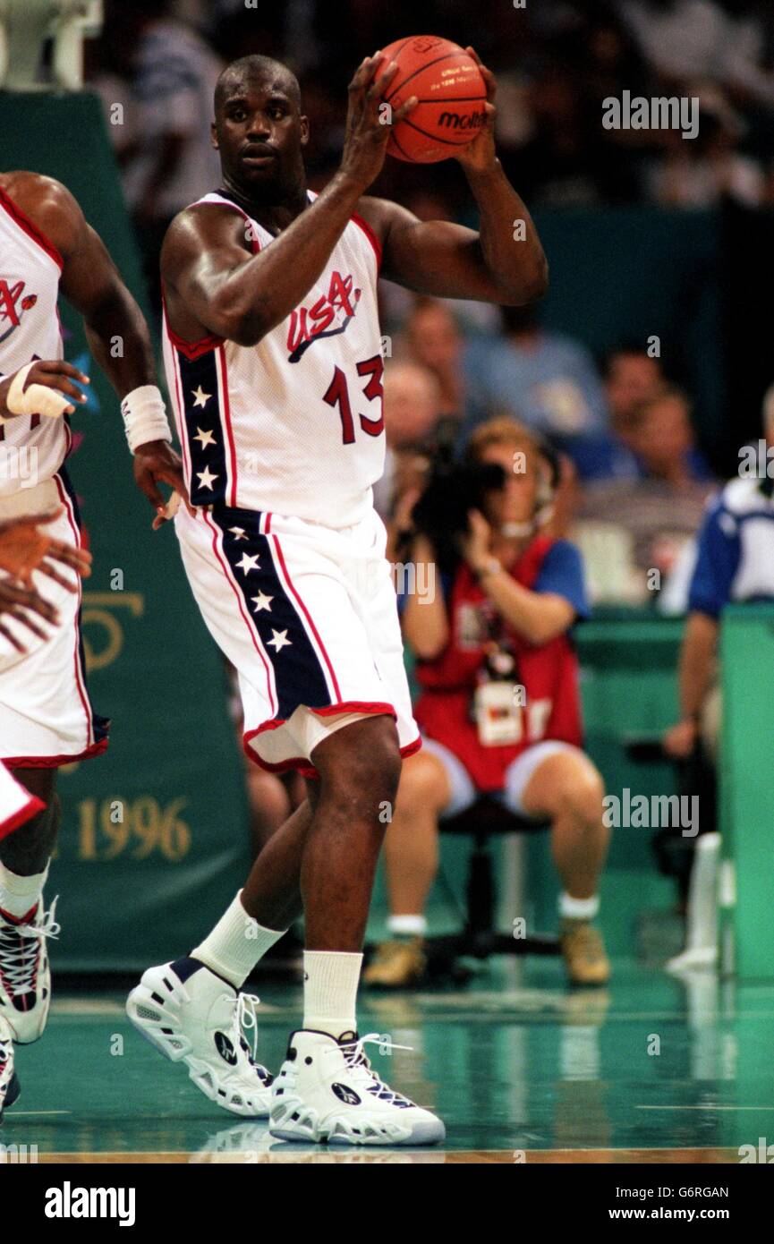 Atlanta Olympic Games ... Basketball ... USA v China. Shaquille O'Neal ...