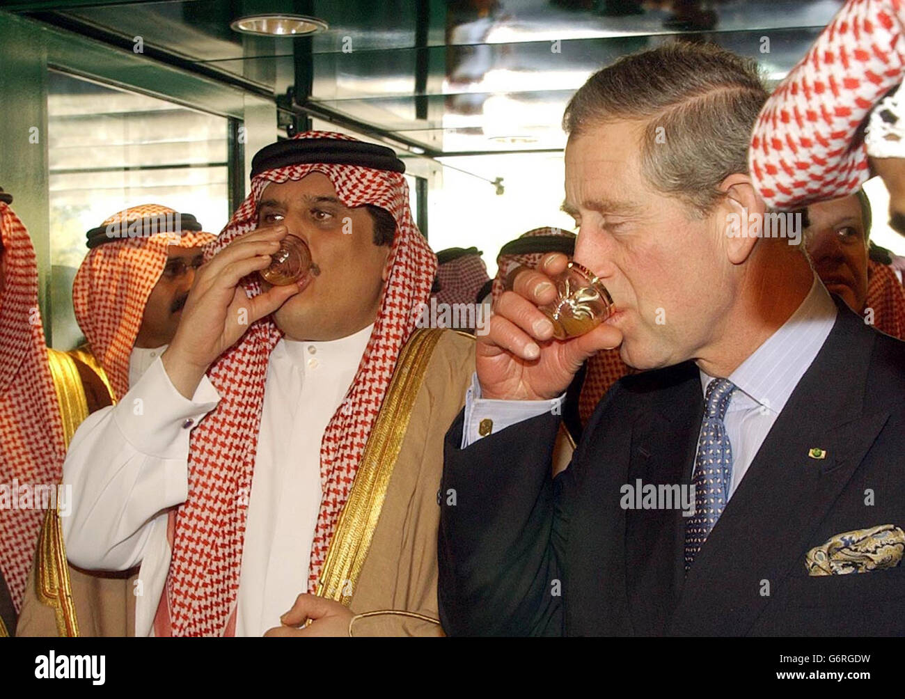 The Prince of Wales drinks tea Stock Photo - Alamy