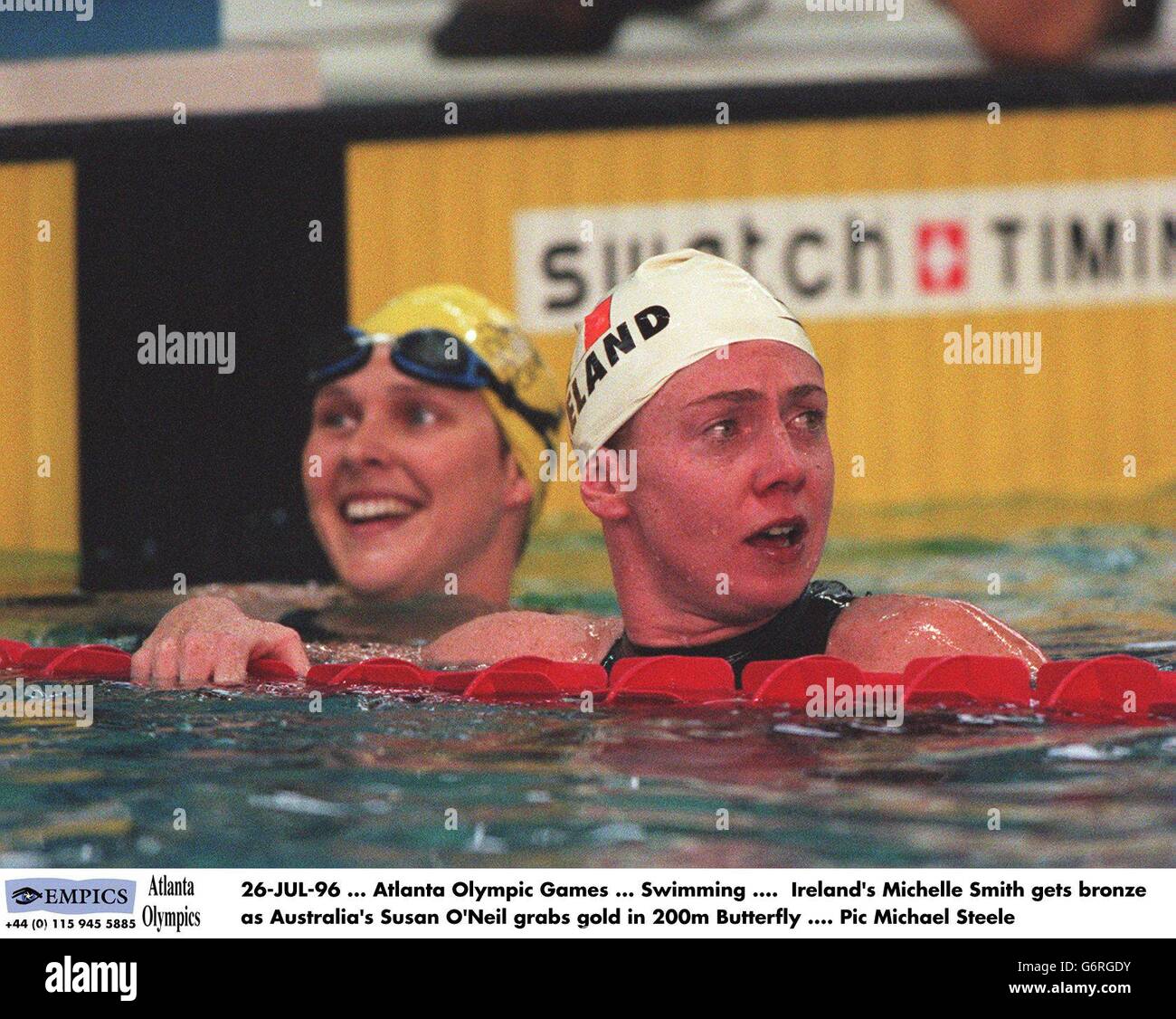 26-JUL-96. Atlanta Olympic Games. Swimming. Ireland's Michelle Smith ...