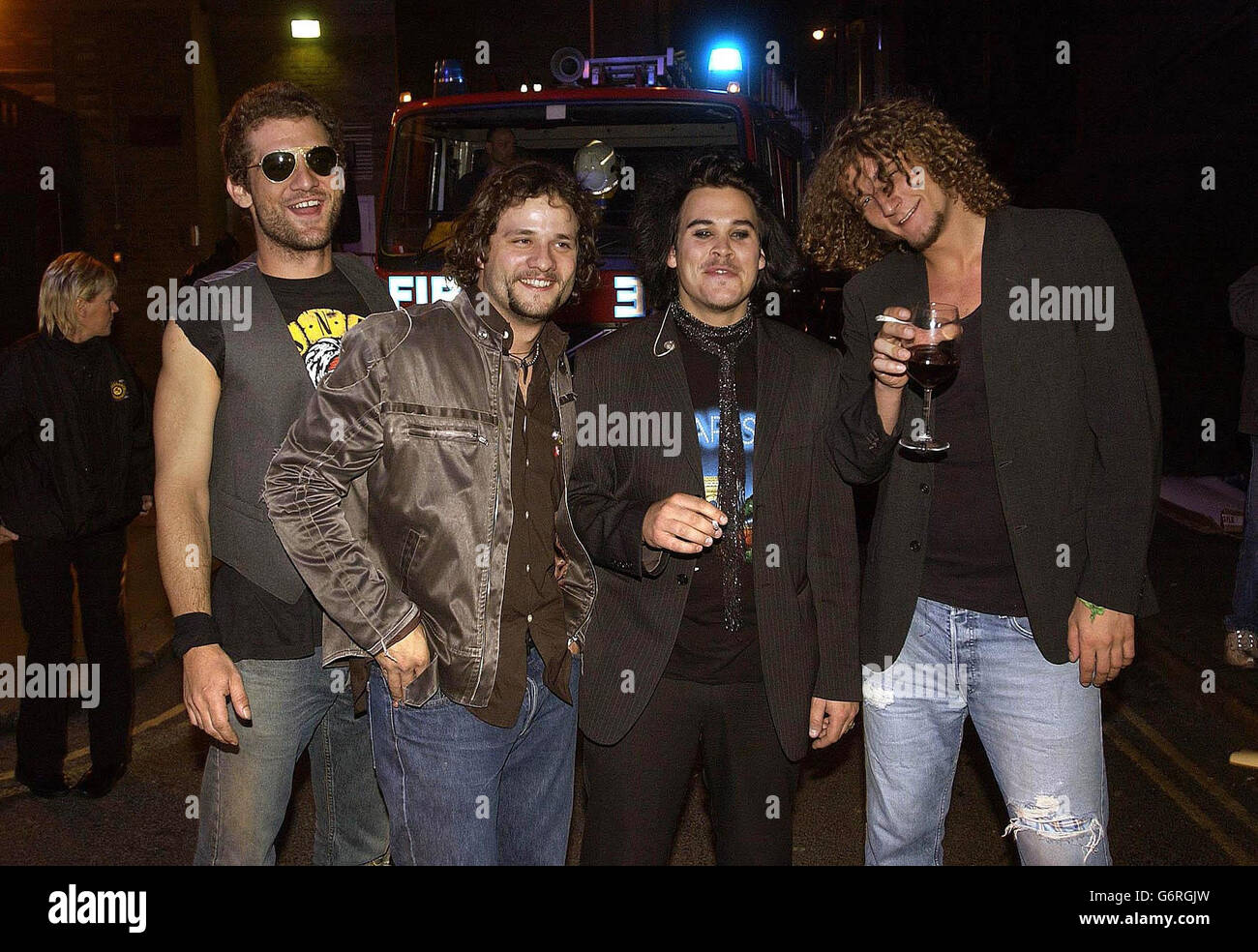 Australian rock band Sleepy Jackson during an in-store signing to ...