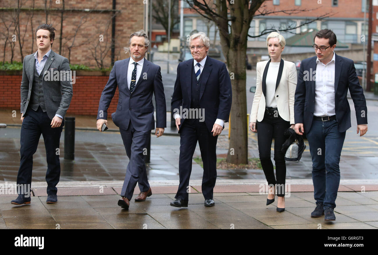 Coronation Street actor William Roache (3rd left) arrives at Preston ...
