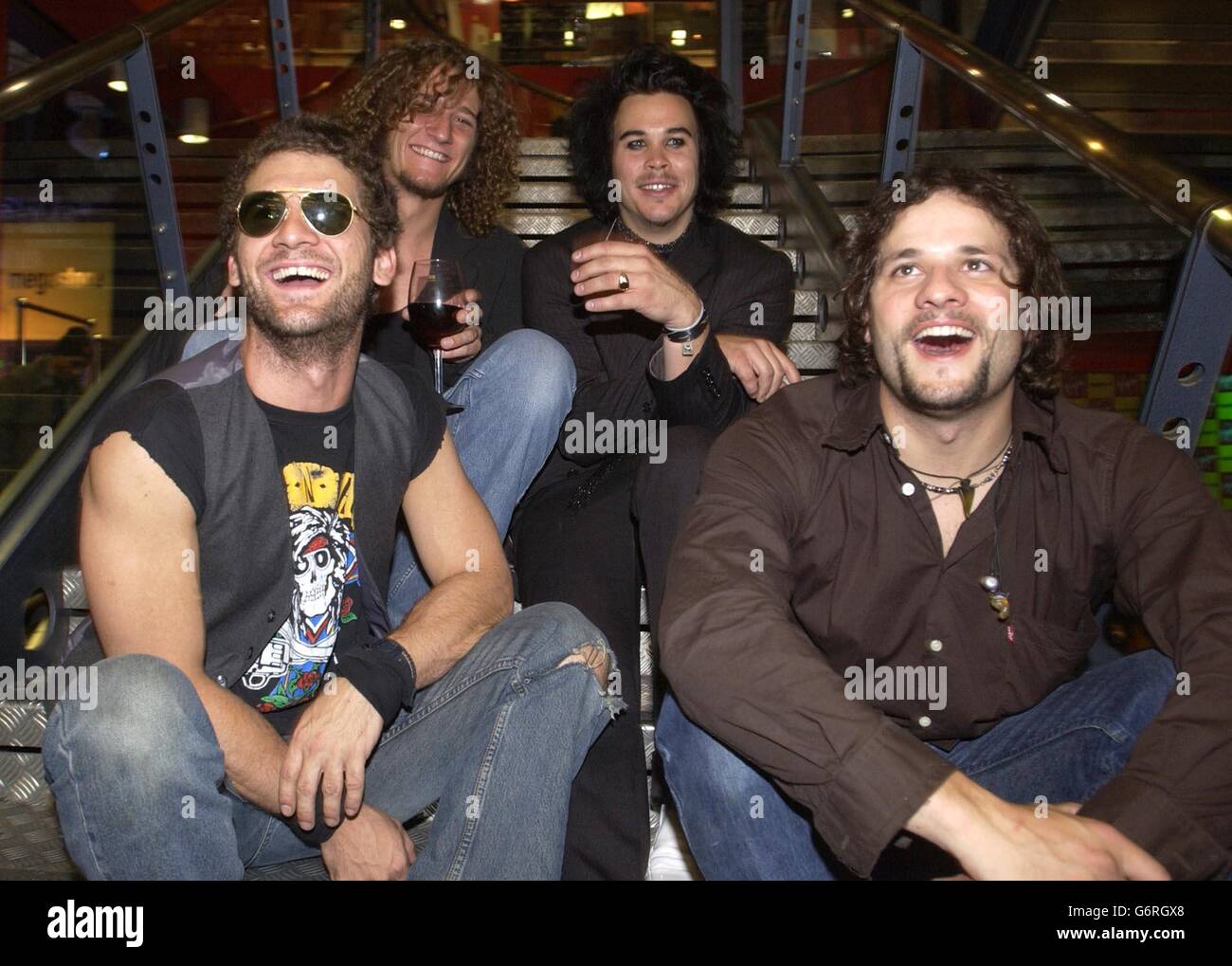 Australian rock band Sleepy Jackson during an in-store signing to ...