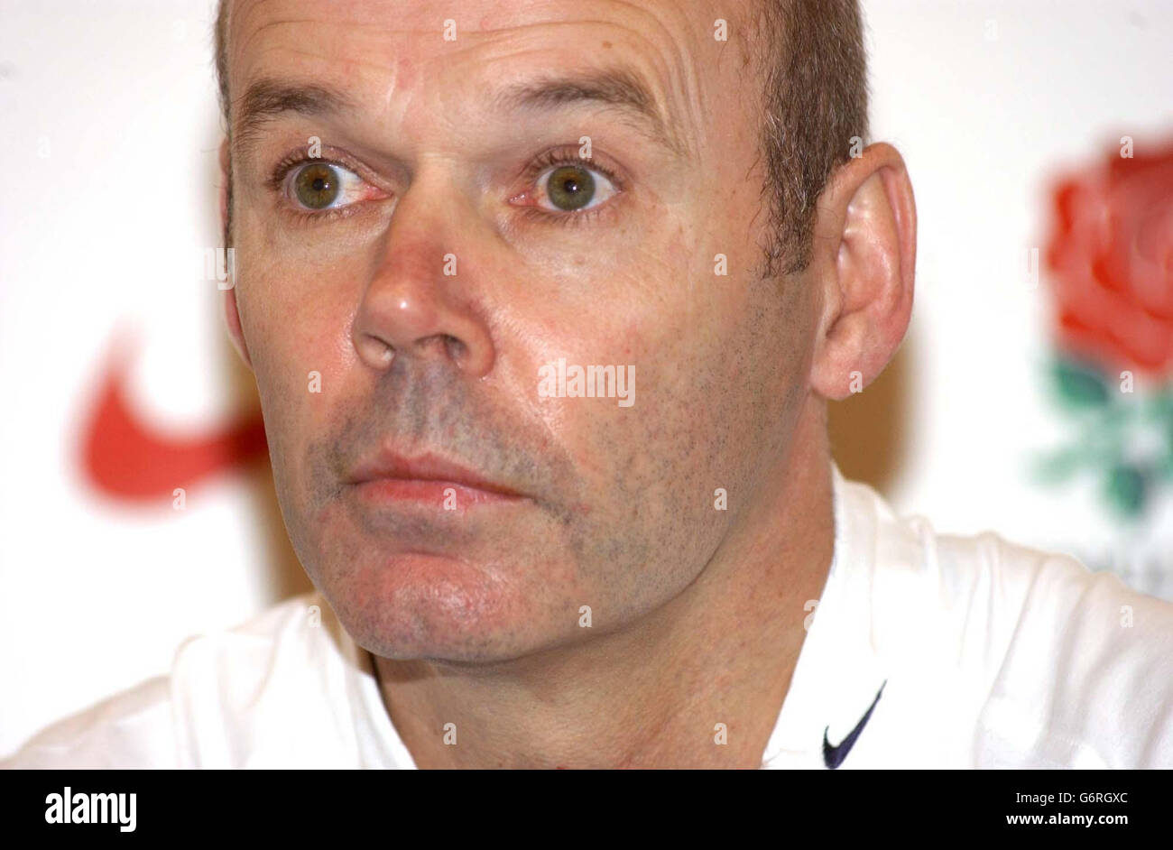 England Rugby coach Clive Woodward at a press conference, at Pennyhill ...