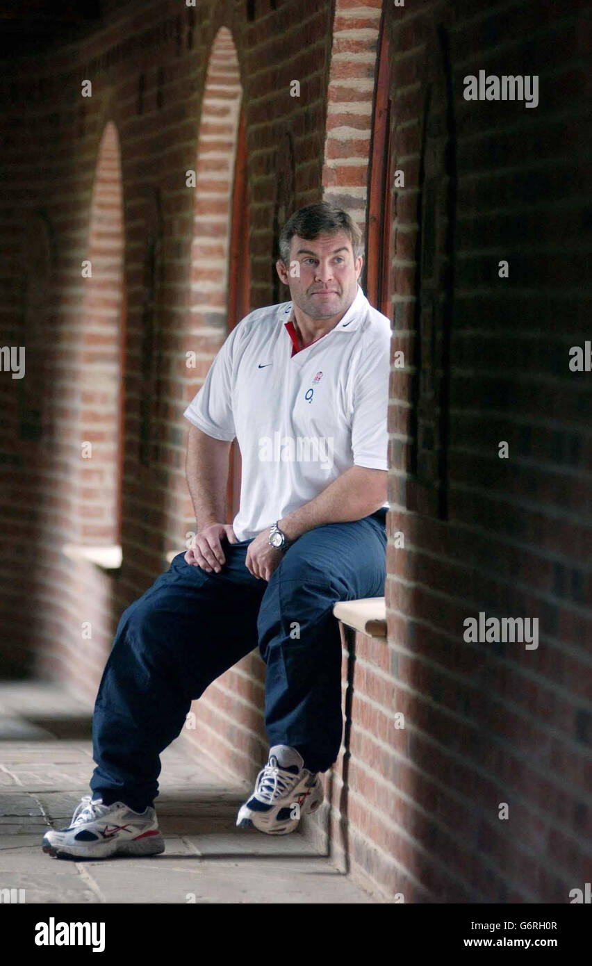 England Rugby Player Jason Leonard prepares for the opening game in the ...