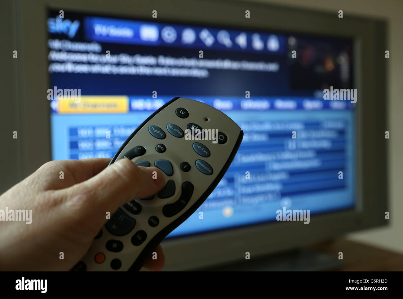 Stock Picture Of A Sky Hd Tv Remote Control High Resolution Stock ...