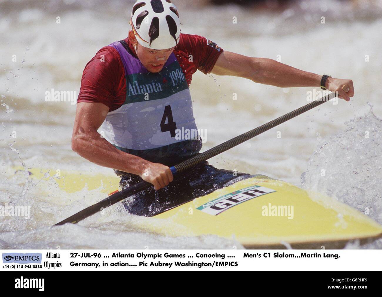 27-JUL-96, Atlanta Olympic Games, Canoeing, Men's C1 Slalom. Martin ...