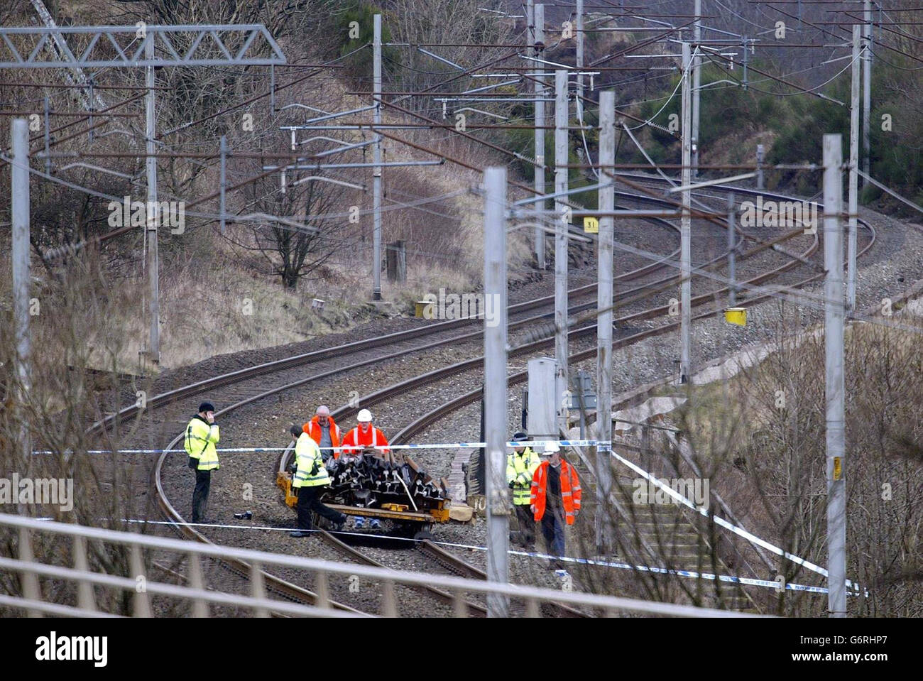 Accident transport railway workers hl150204 hli hi-res stock ...