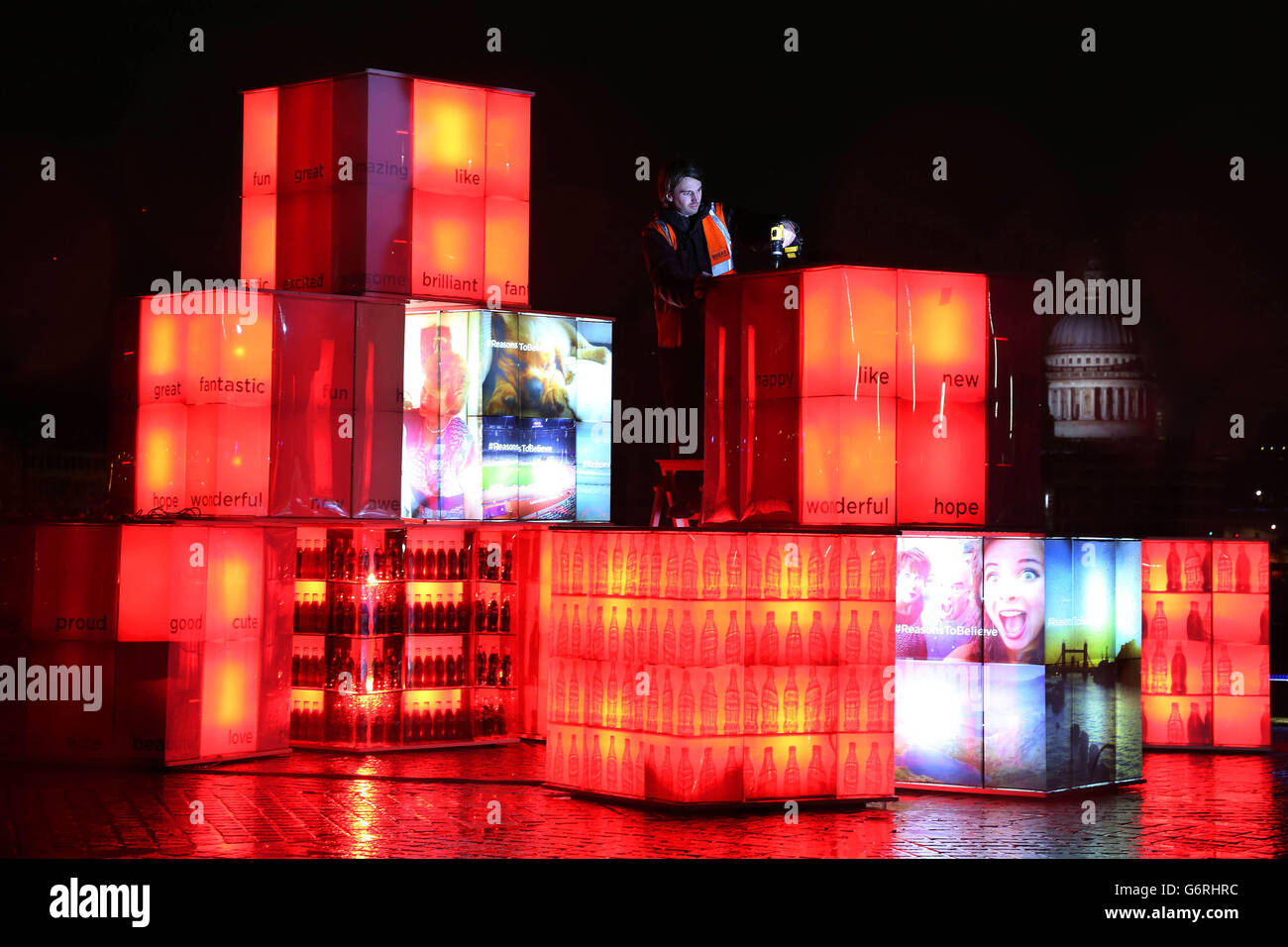 British artist David Boultbee adds the finishing touches to his art ...