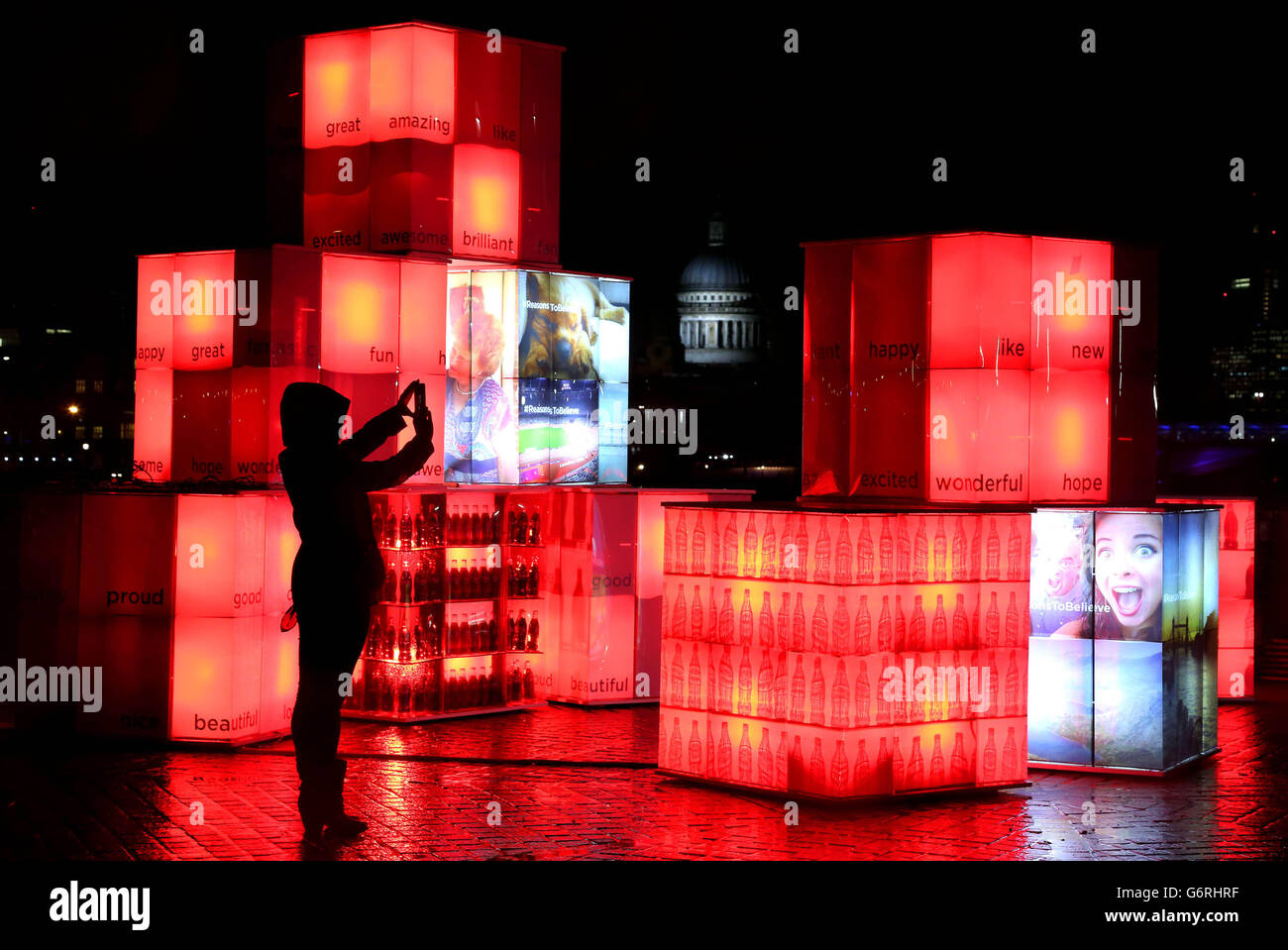 Coca-Cola Cube art Stock Photo - Alamy