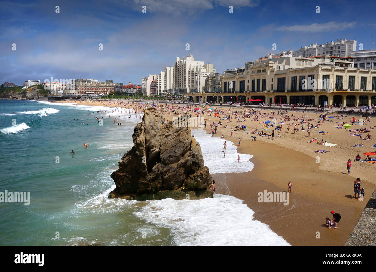 Biarritz beach seafront France Stock Photo - Alamy