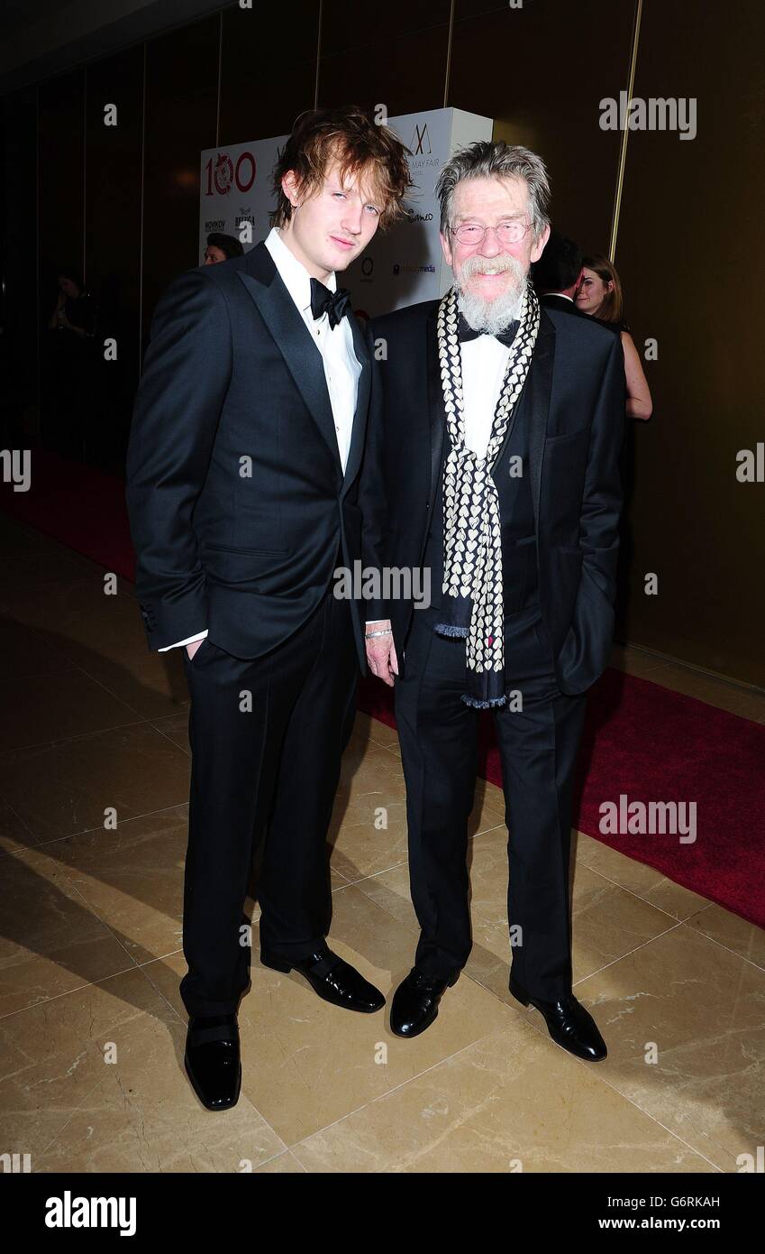 Nick and John Hurt arriving for the 2014 London Critics' Circle Awards ...