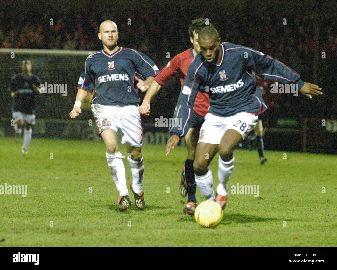 Lincoln City's Marcus Richardson (28) in action during the Nationwide ...