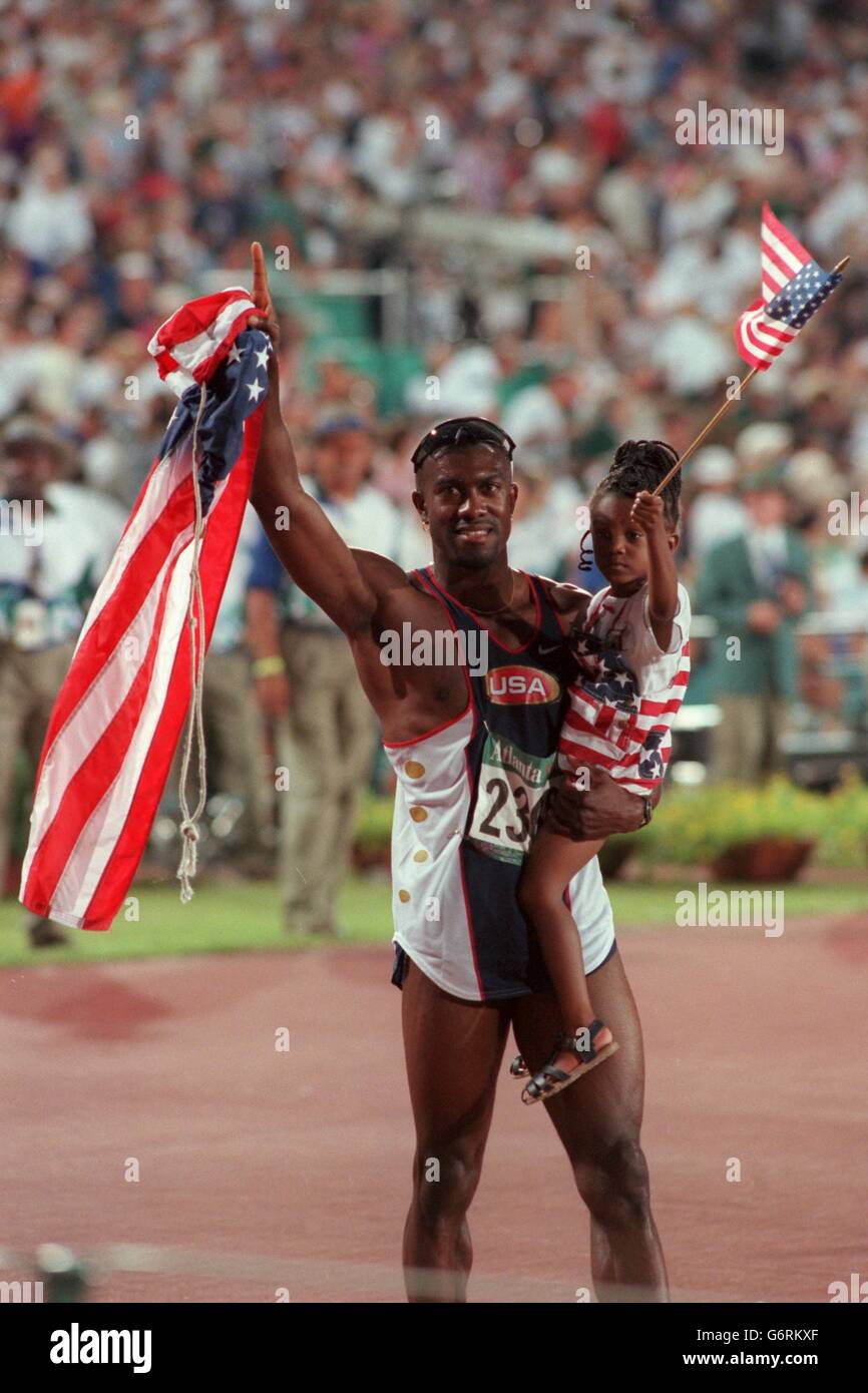 Atlanta Olympic Games ... Men's 110m Hurdles Final - Athletics Stock ...
