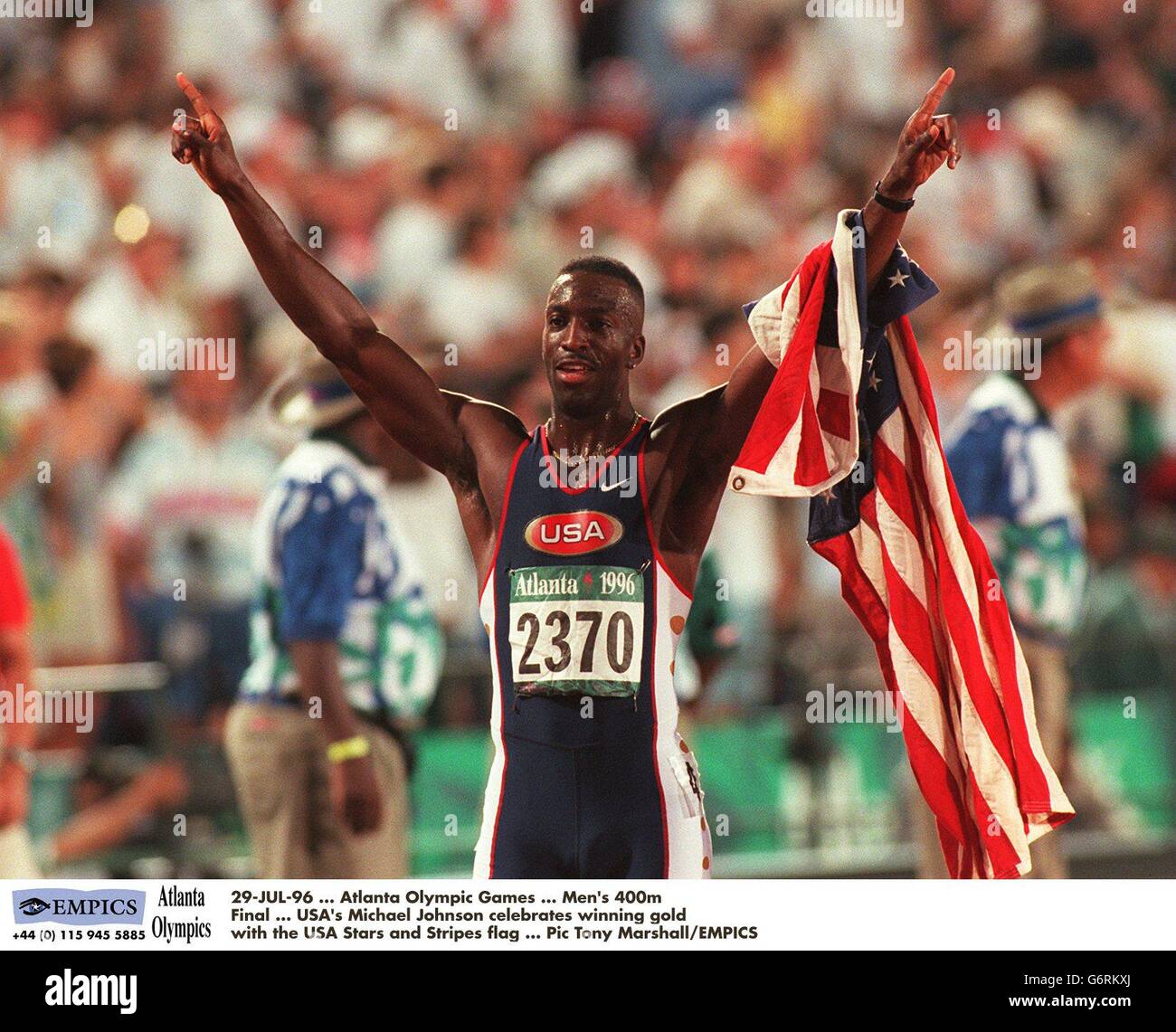 29-JUL-96 ... Atlanta Olympic Games ... Men's 400m Final ... USA's ...