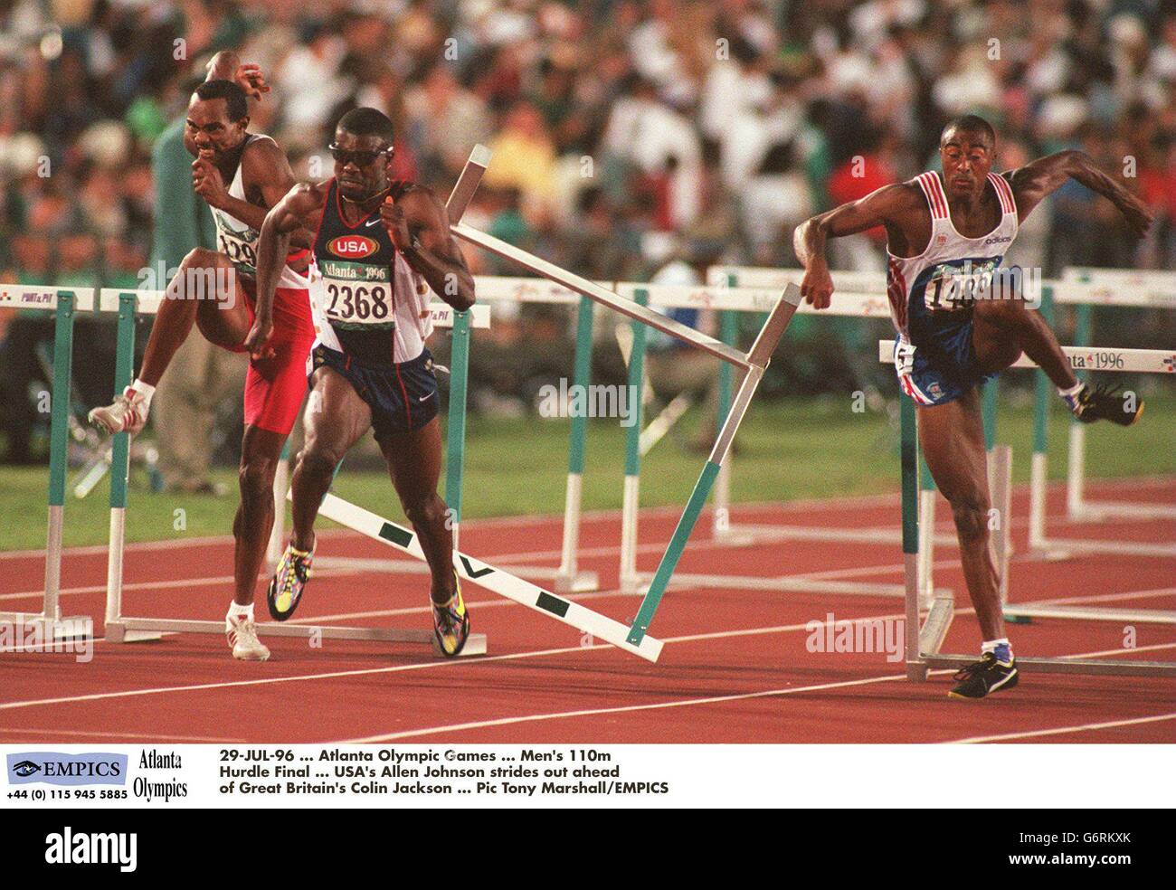 Atlanta Olympic Games ... Men's 110m Hurdles Final - Athletics Stock ...