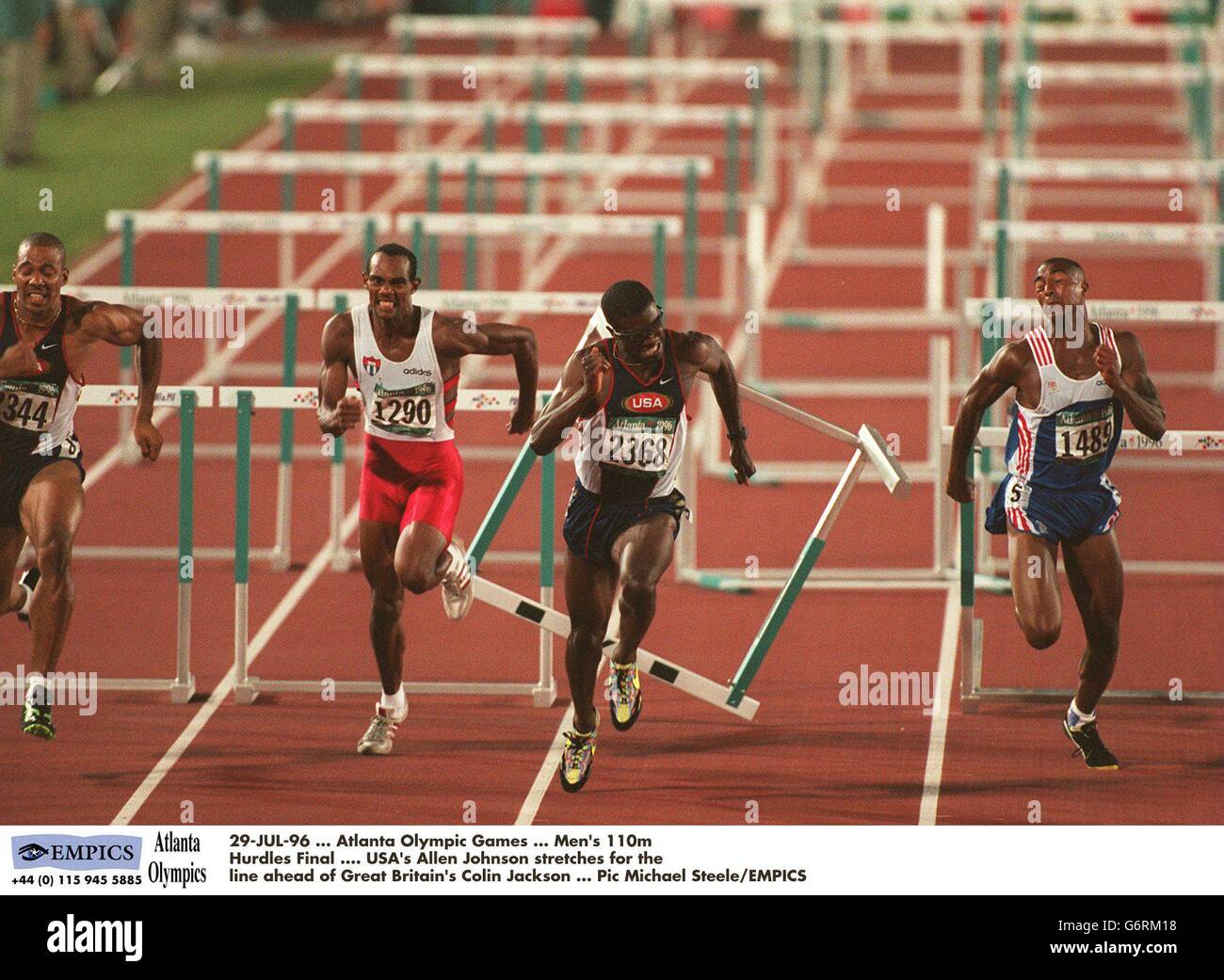 Atlanta olympic games mens 110m hurdles hi-res stock photography and ...