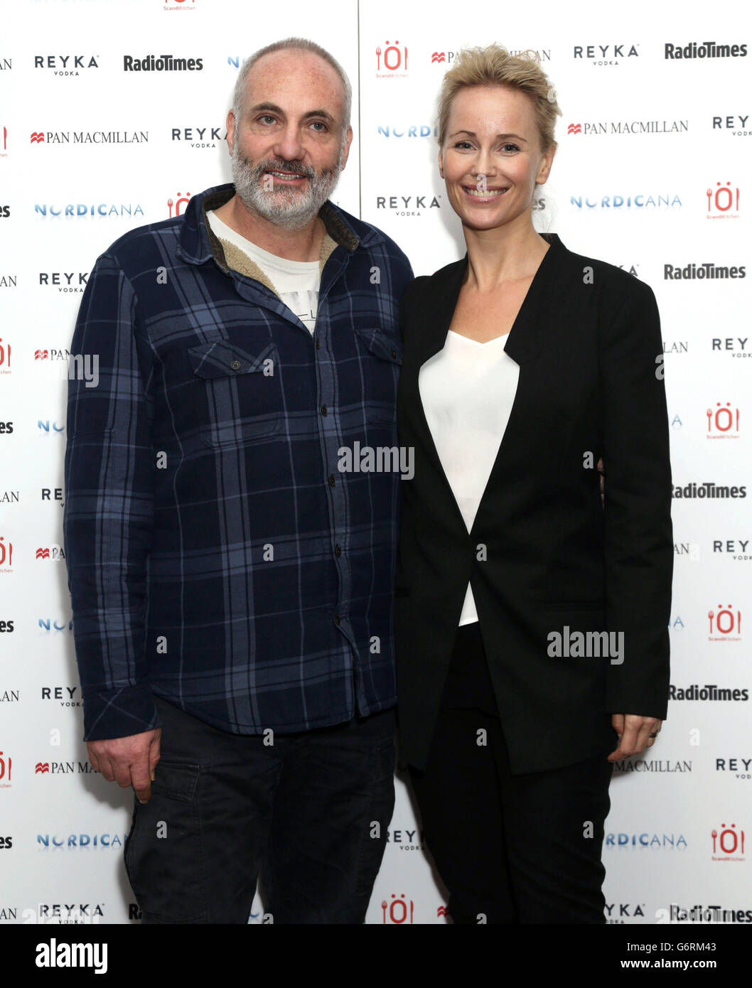 The Bridge stars Sofia Helin (right) and Kim Bodnia during a photocall ...