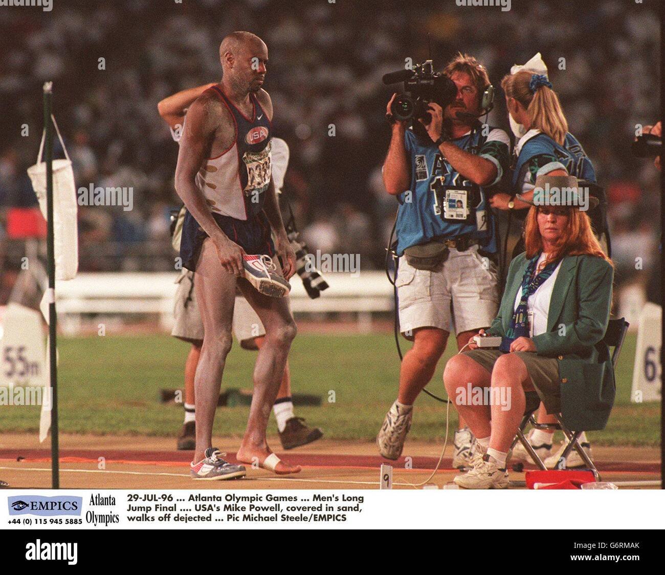 29-JUL-96, Atlanta Olympic Games, Men's Long Jump Final, USA's Mike ...