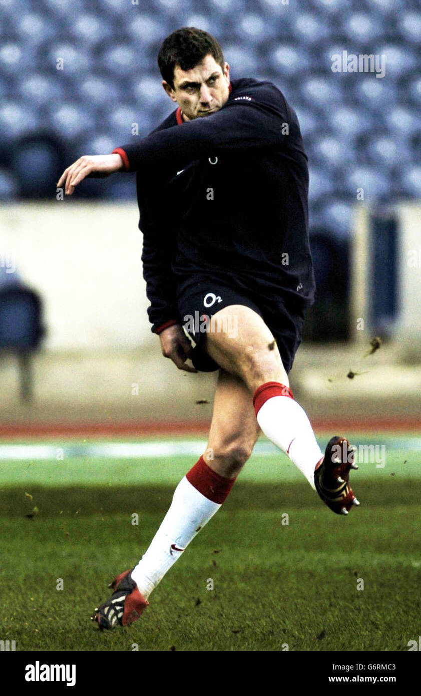 England's Paul Grayson during training, at the Murrayfield stadium in ...