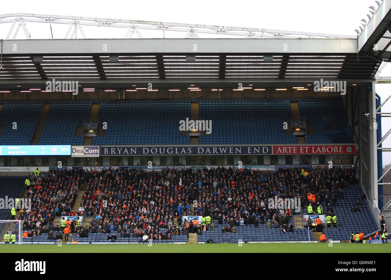 Blackpool fans in stands ewood park hi-res stock photography and images ...