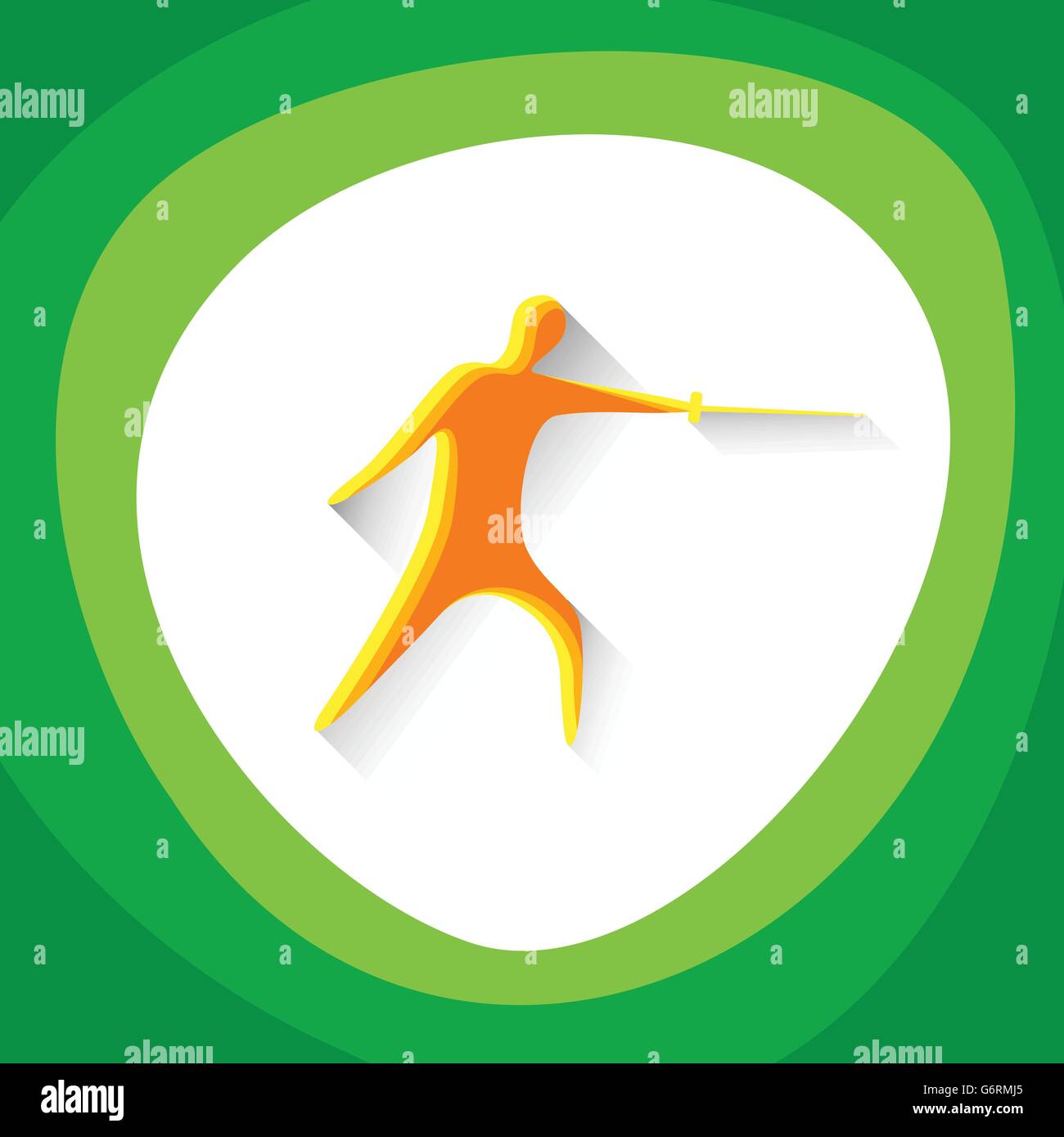 Fencing Sport Game Logo Fencer Icon Stock Vector Image & Art - Alamy