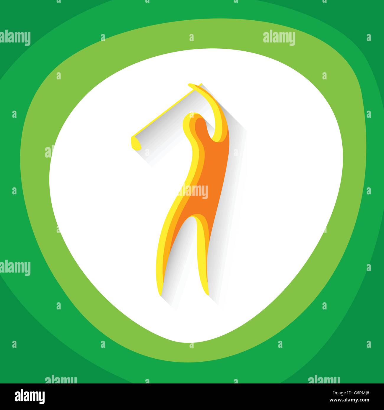 Human golf logo Stock Vector Images - Alamy