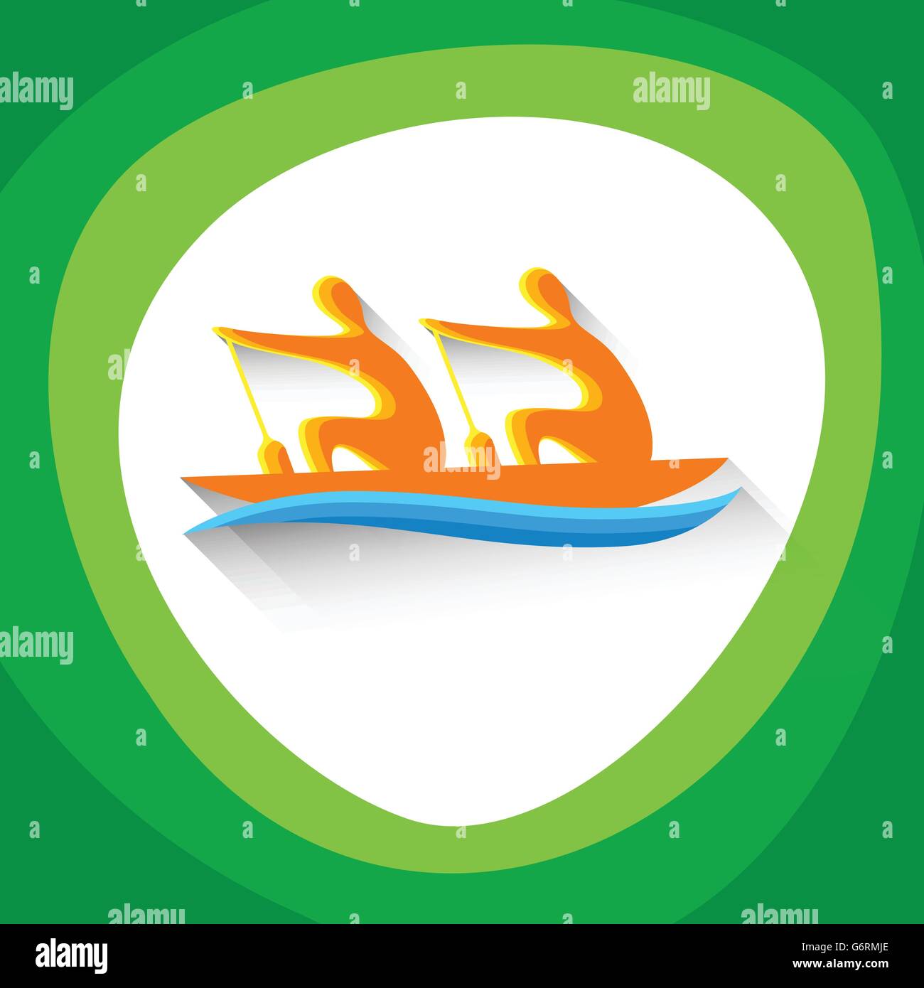 Rowing Sport Boating Competition Icon Stock Vector Image & Art - Alamy