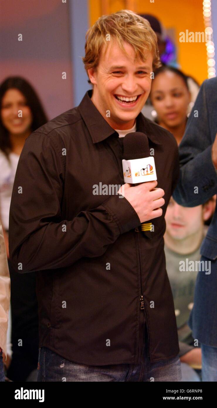 Kian Egan from Westlife appearing on the MTV TRL UK show at the MTV ...