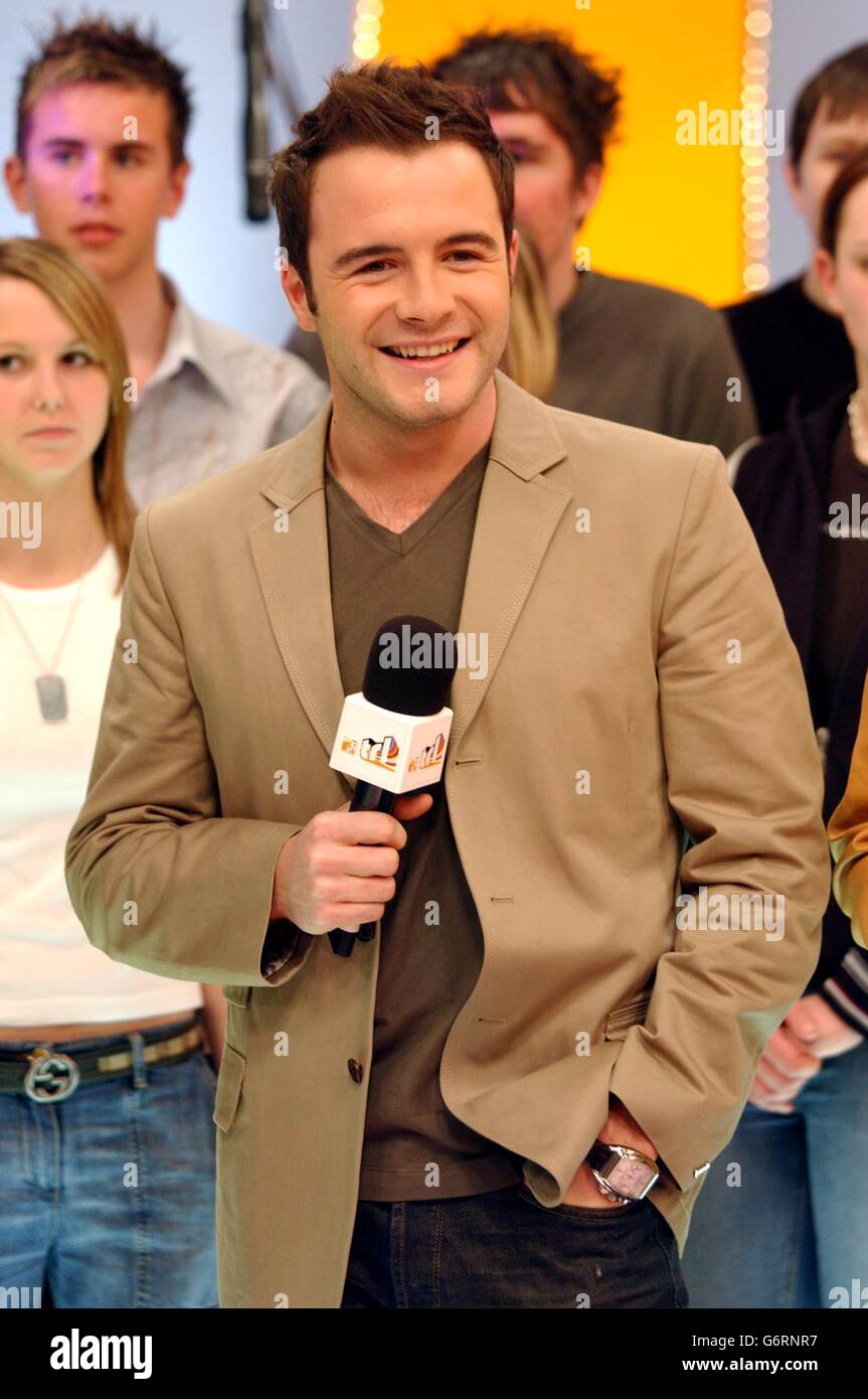 Shane Filan from Westlife appearing on the MTV TRL UK show at the MTV ...