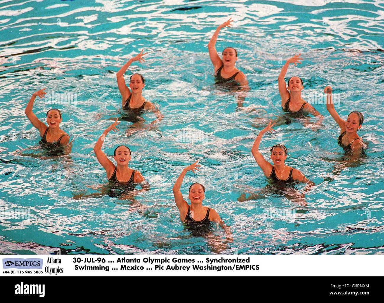 30 jul 96 atlanta olympic games synchronized swimming mexico hi-res ...
