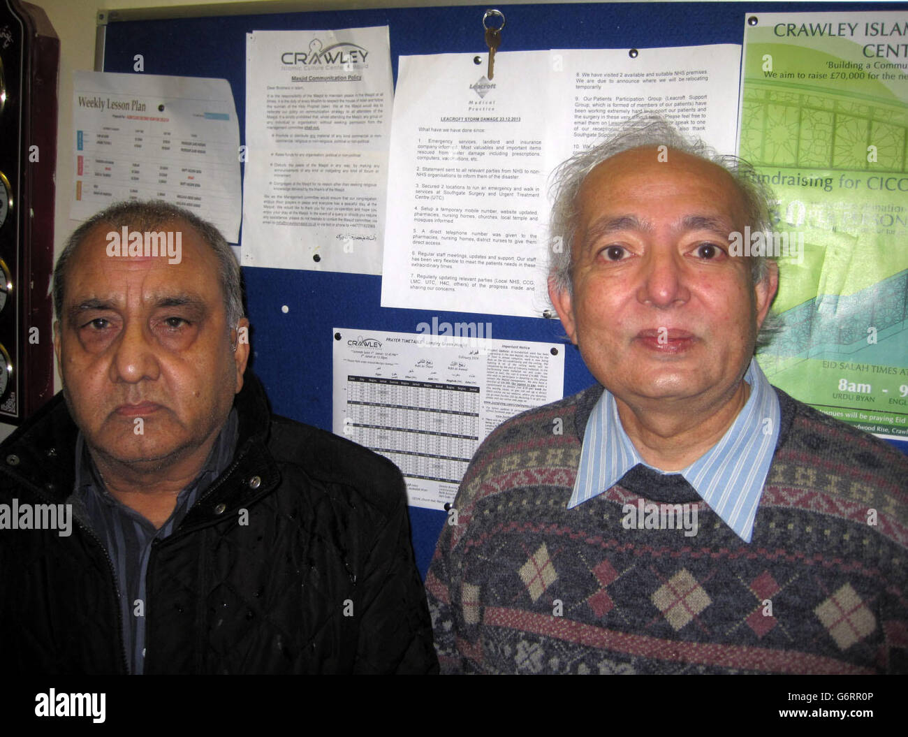 Mohammed Jamil (left) and community leader Arif Syed (right) in Crawley ...