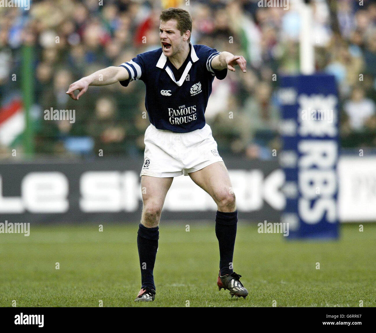 Scotland captain Chris Paterson directs the play during the Scot's 20 ...