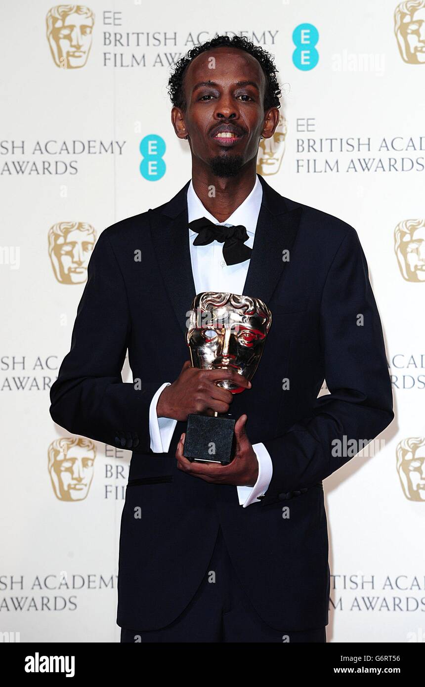 Barkhad Abdi with the Best supporting actor award for Captain Phillips ...