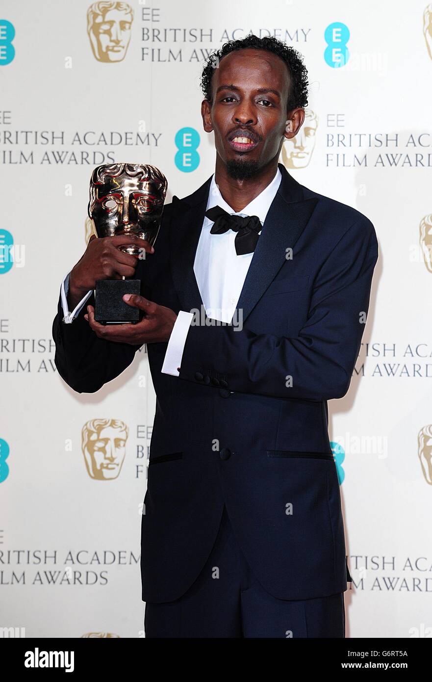 Barkhad Abdi with the Best supporting actor award for Captain Phillips ...