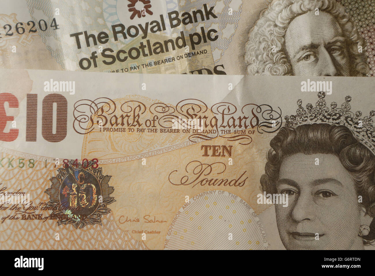 Bank of England and Royal Bank of Scotland banknotes, as Scotland's ...