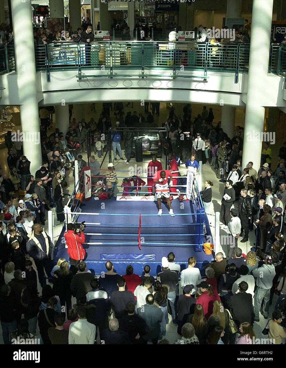 Olympic gold medal winning boxer Audley Harrison during a public ...