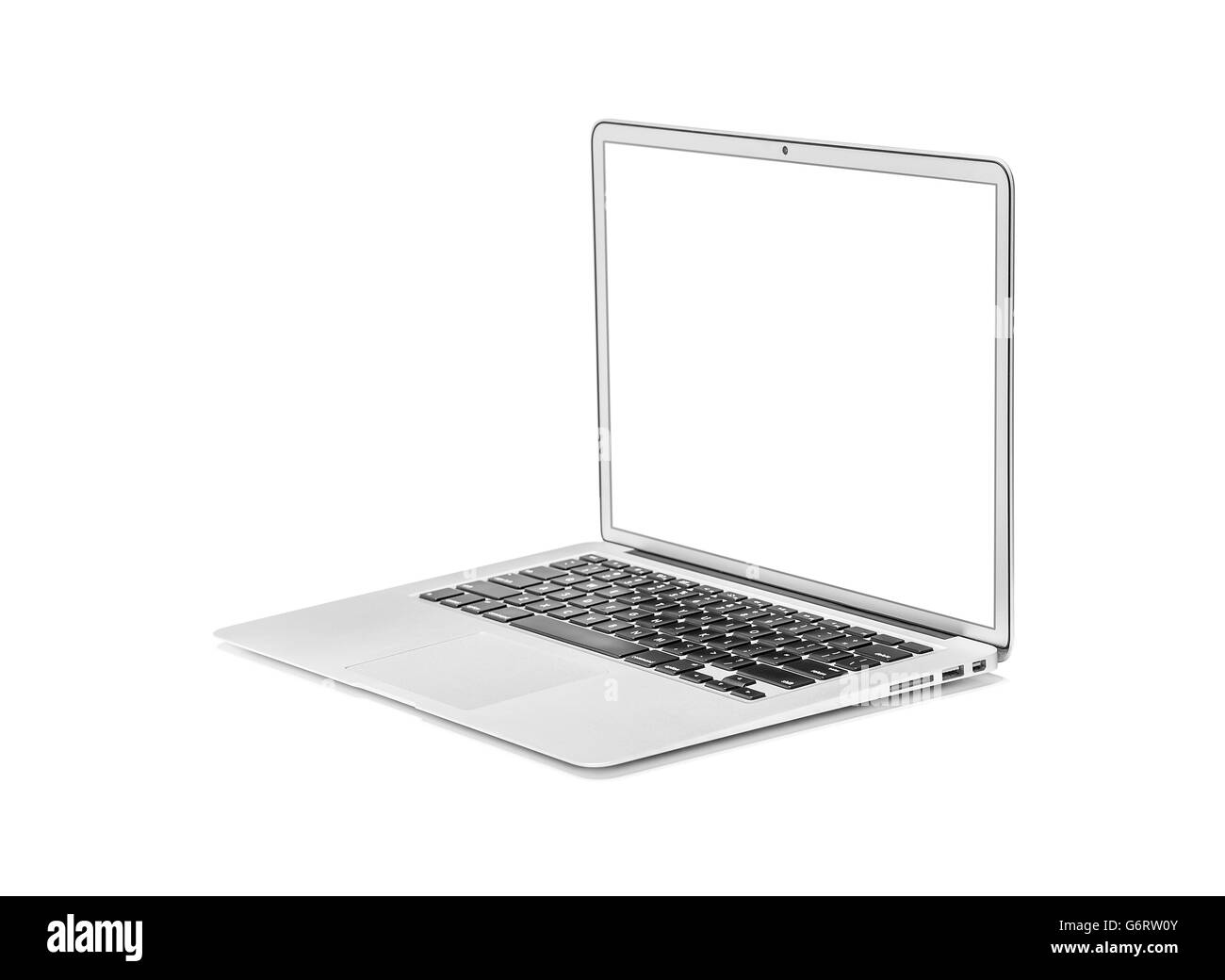 Silver laptop side view black High Resolution Stock Photography and ...