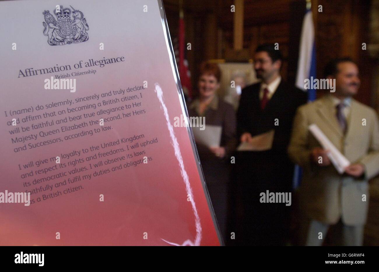 Pictured is the oath and pledge which was used to award seven people ...