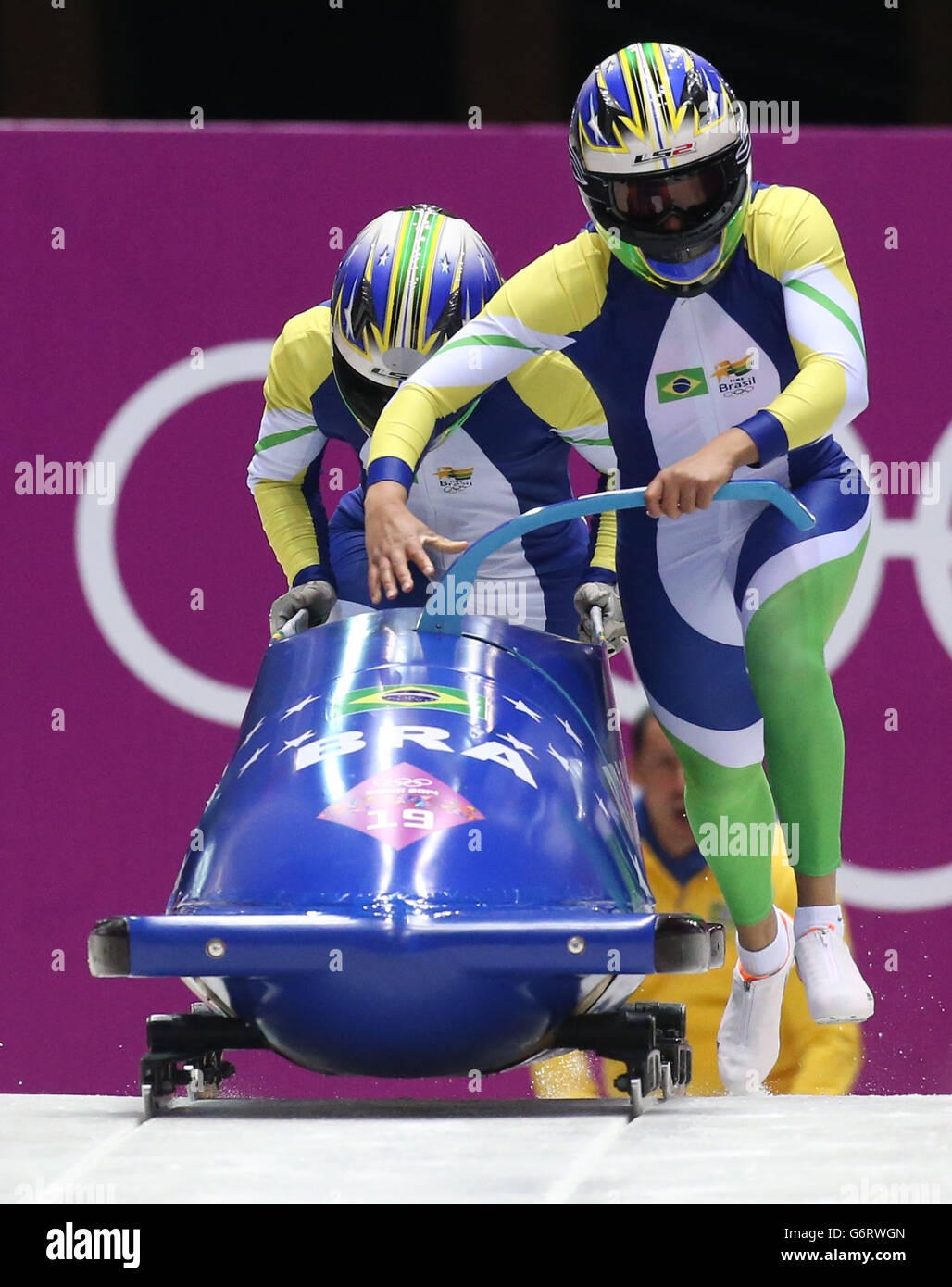 Brazil's Fabiana Santos and Sally Mayara da Silva compete in heat 2 of ...