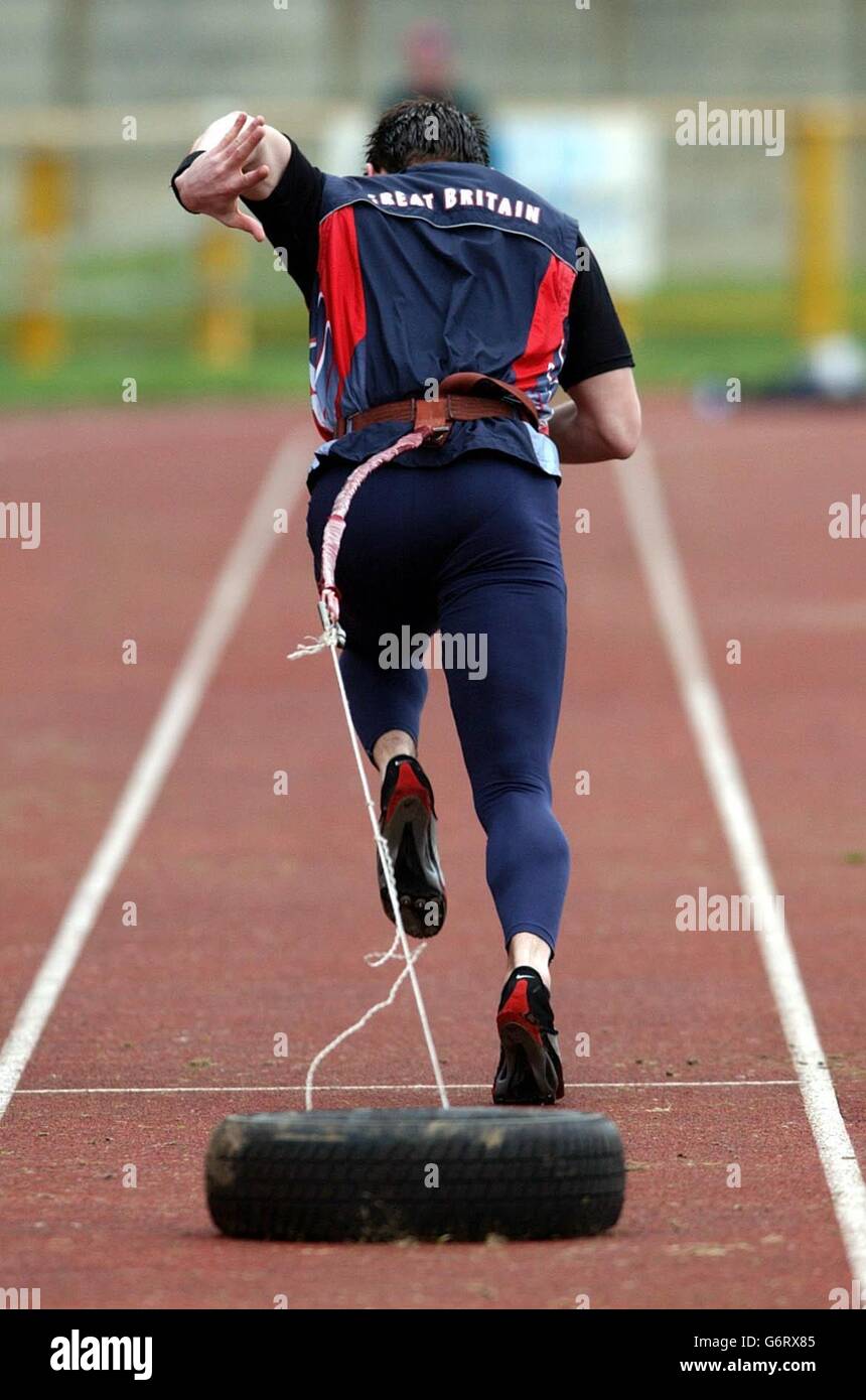 Welsh athlete Dominic Papura trains for the 100 and 200 metres by ...