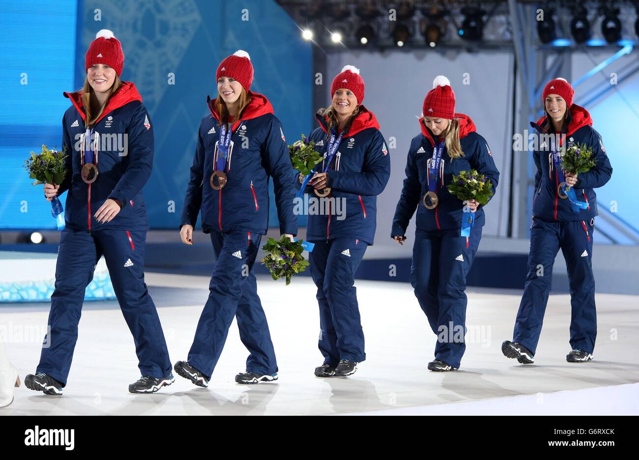 Great Britain's Women's curling team of (left to right) Lauren Gray ...
