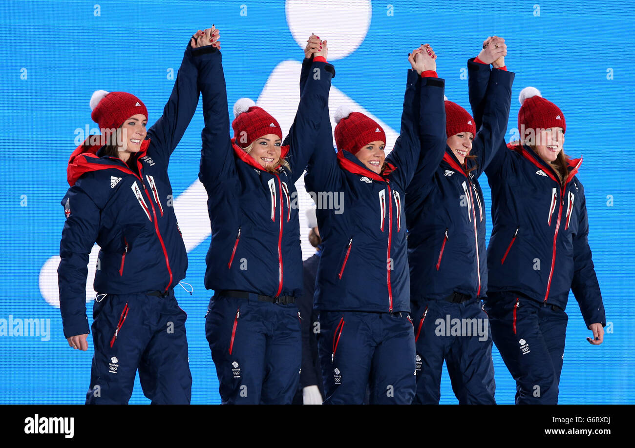Great Britain's Women's curling team of (left to right) Eve Muirhead ...