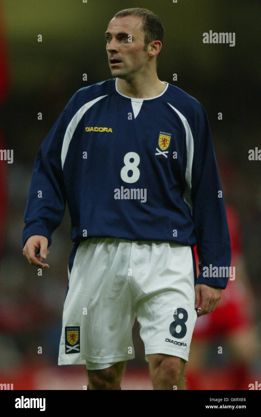 Colin Cameron in action for Scotland during the international friendly ...