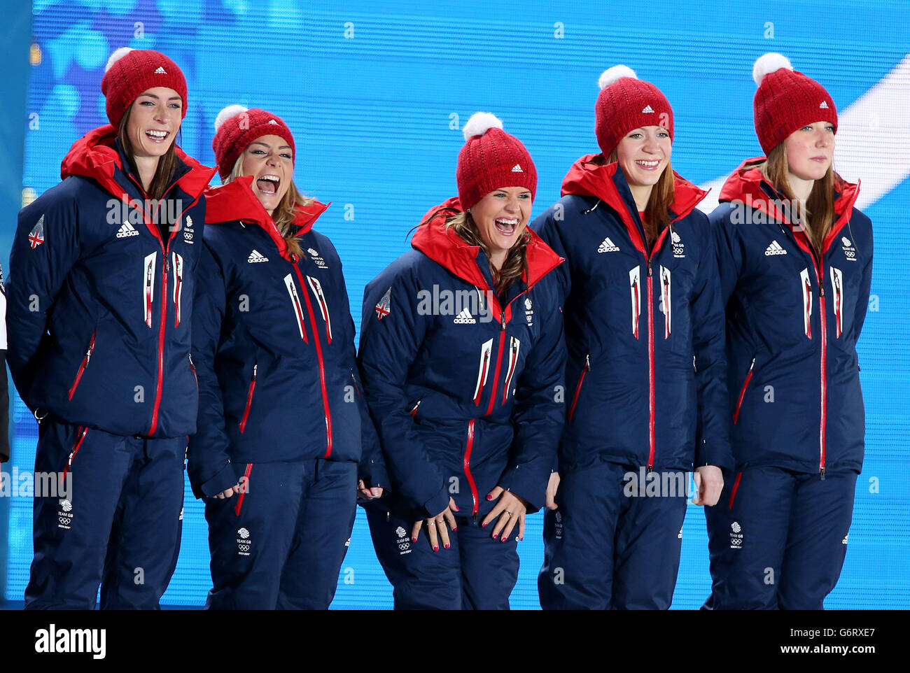 Great Britain's Women's curling team of (left to right) Eve Muirhead ...